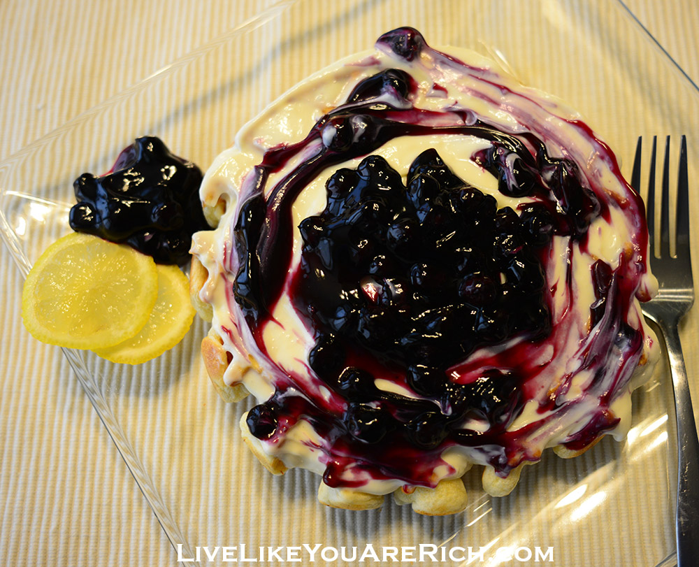 Blueberry Cheesecake Waffles