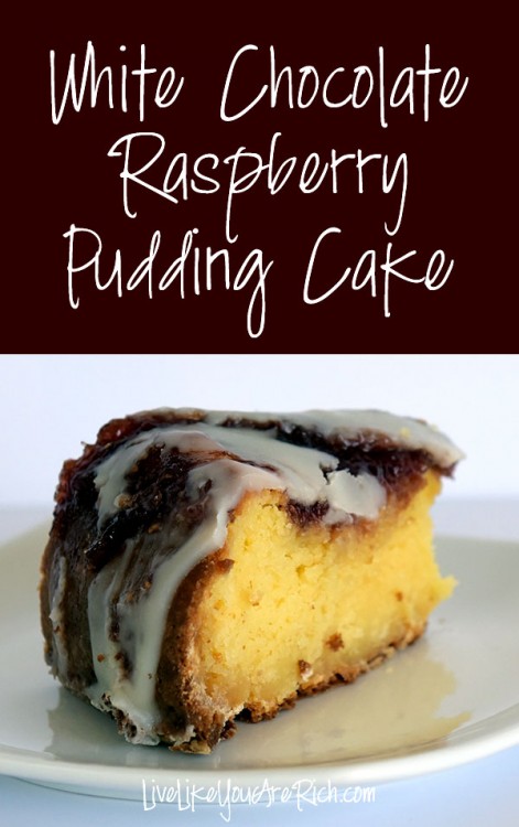 White Chocolate Raspberry Pudding Cake Recipe