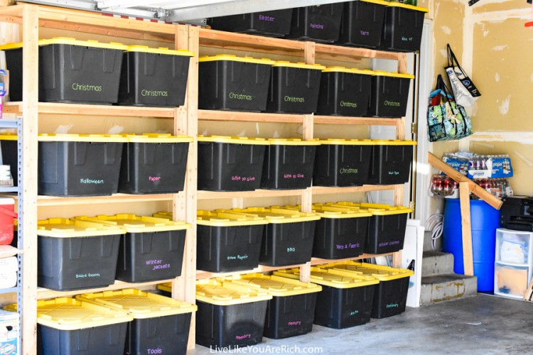 DIY Open-Shelving Bin Organization System - Live Like You Are Rich