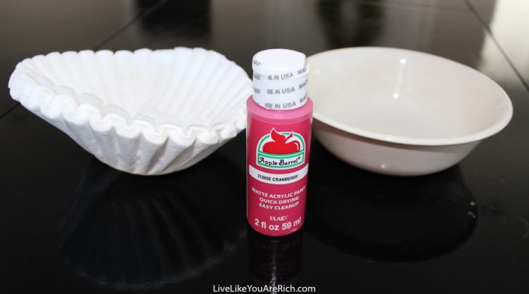 DIY Coffee Filter Banner - Live Like You Are Rich