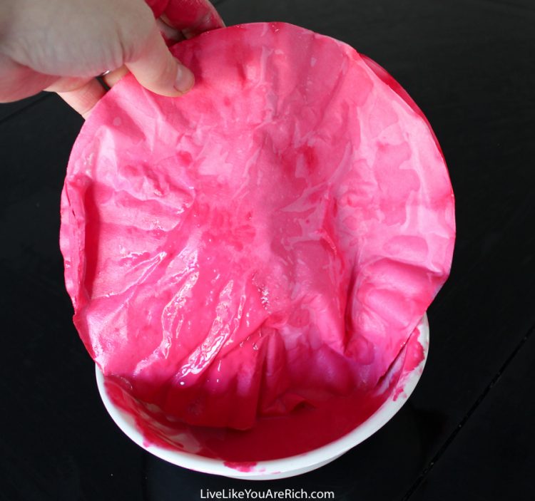 DIY Coffee Filter Banner - Live Like You Are Rich