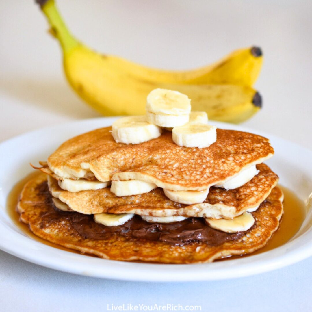 How to Make Banana Pancakes out of Pancake Mix - Live Like You Are Rich