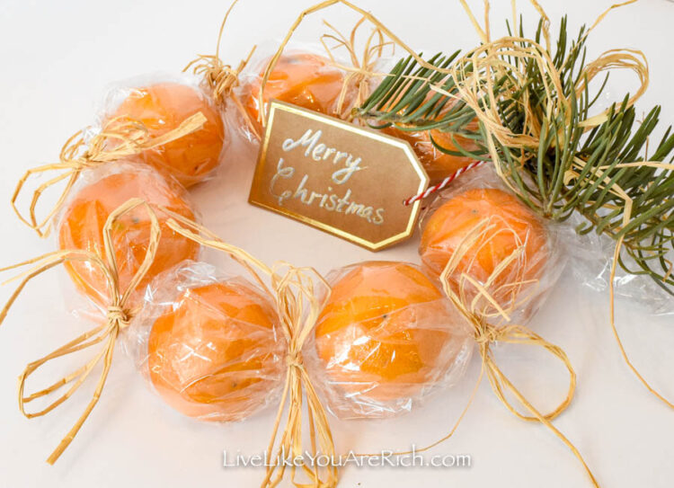 Clementine Wreath—Cellophane Wrapped - Live Like You Are Rich