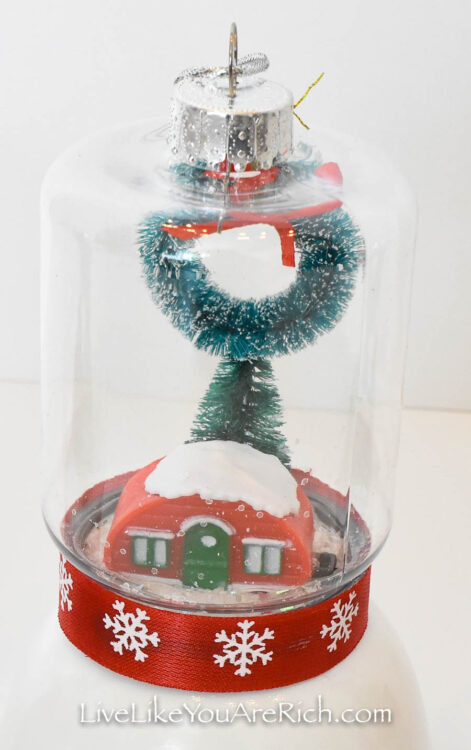 DIY Snow Globe Christmas Ornaments - Live Like You Are Rich