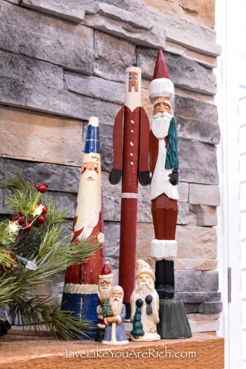 Santa Themed Mantel - Live Like You Are Rich