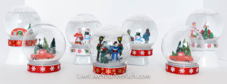 Dollar Tree Christmas Snow Globes - Live Like You Are Rich