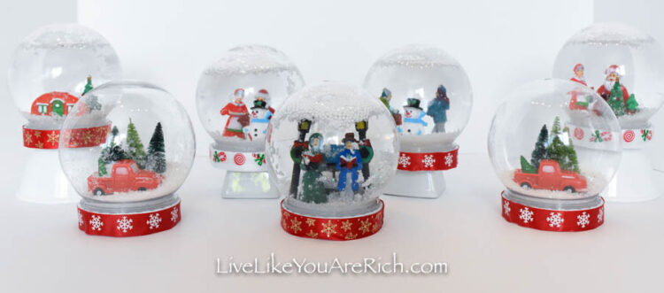 Dollar Tree Christmas Snow Globes - Live Like You Are Rich