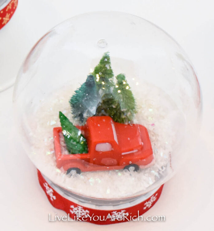 Dollar Tree Christmas Snow Globes - Live Like You Are Rich