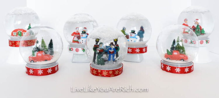 Dollar Tree Christmas Snow Globes - Live Like You Are Rich