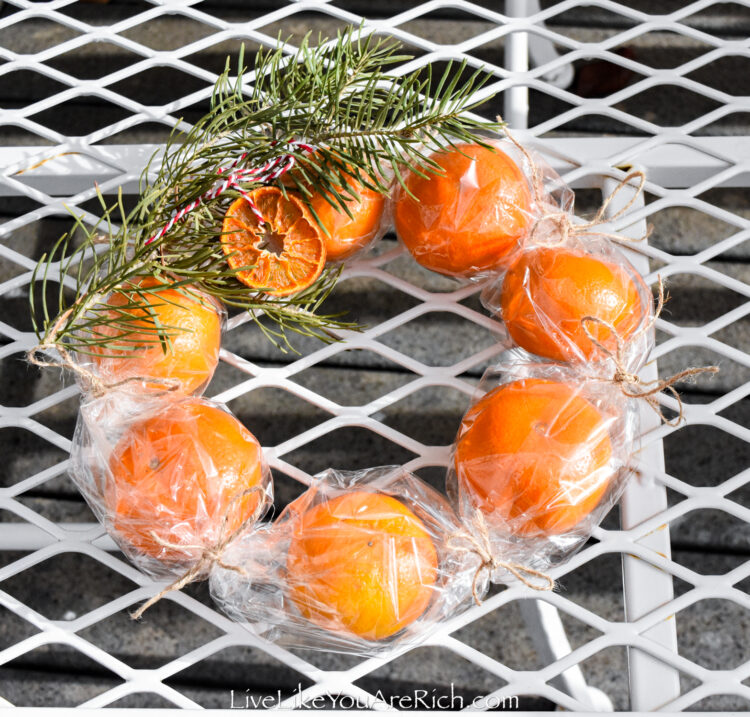 Clementine Wreath—Cellophane Wrapped - Live Like You Are Rich
