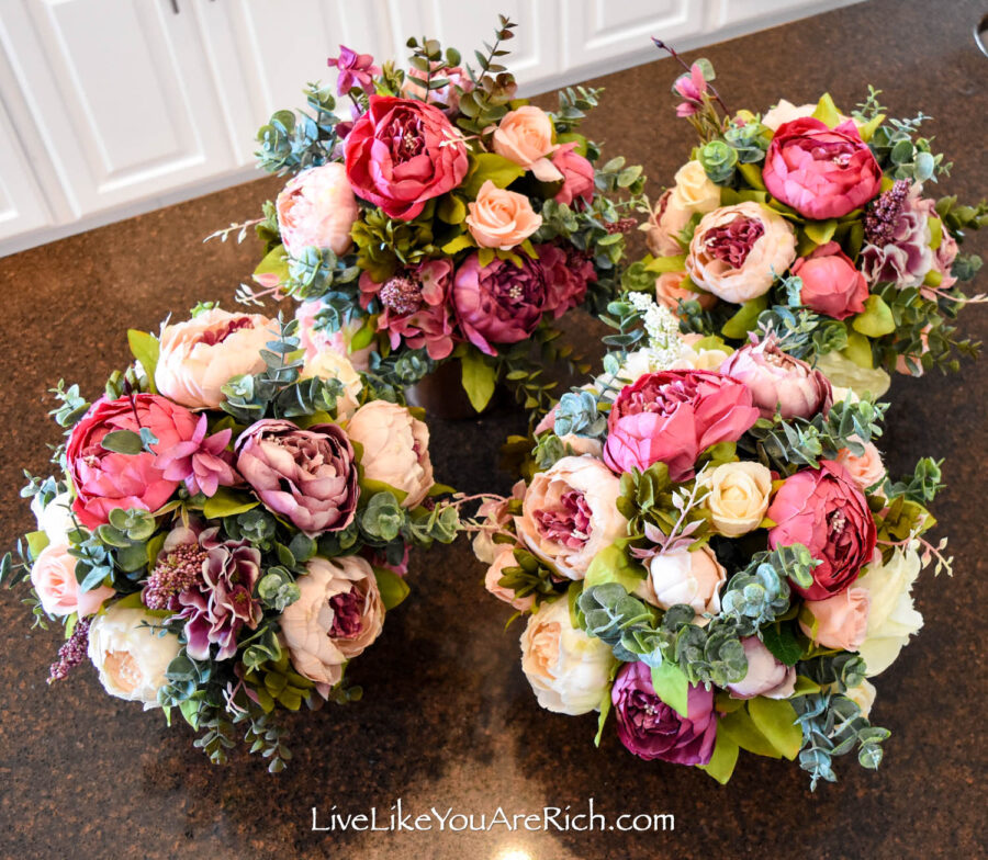 Outdoor Planter Spring Faux Floral Arrangements - Live Like You Are Rich