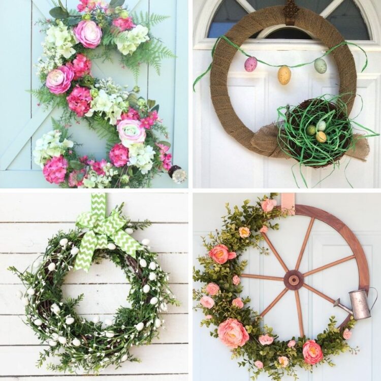 21+ Easy DIY Spring Wreaths - Live Like You Are Rich
