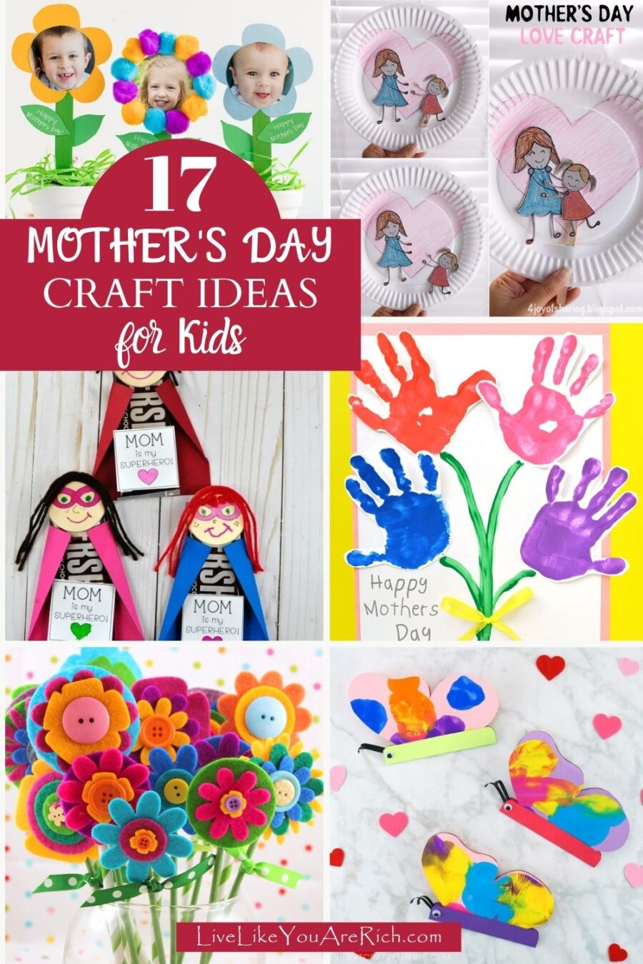21+ Mother’s Day Craft Ideas for Kids - Live Like You Are Rich
