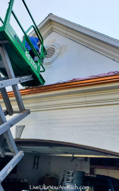 How to Remove Stucco Key Stone Decals - Live Like You Are Rich