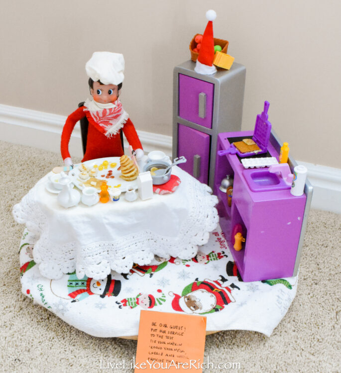 Elf on the Shelf: Real Miniature Breakfast - Live Like You Are Rich