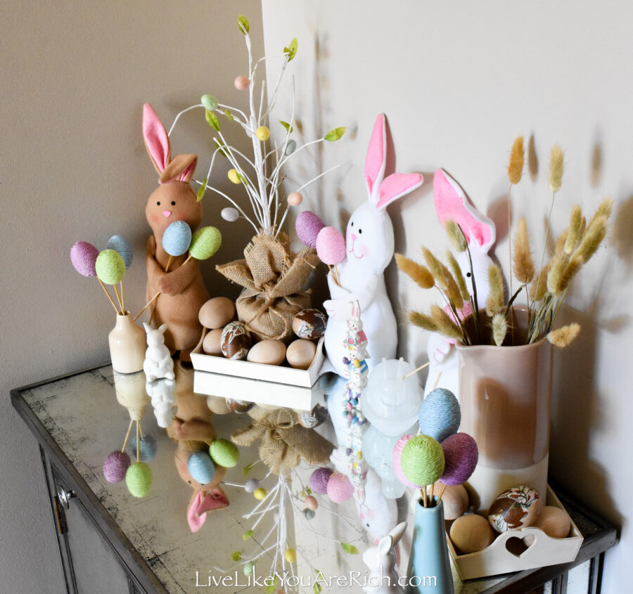 Easter Entry Table Decor - Live Like You Are Rich