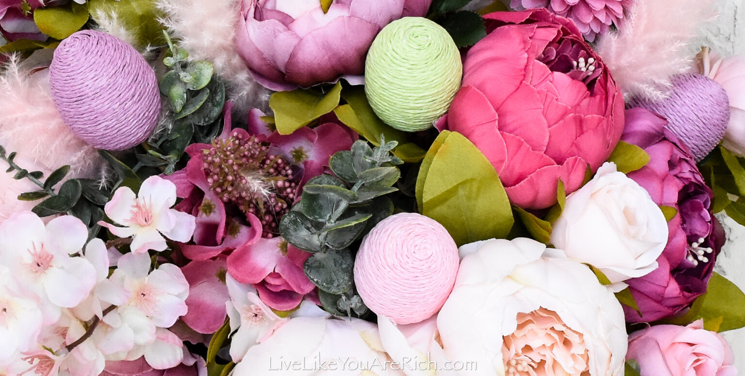 Outdoor Planter Spring Faux Floral Arrangements - Live Like You Are Rich