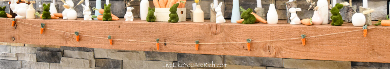 Pipe Cleaner Carrot Bunting - Live Like You Are Rich