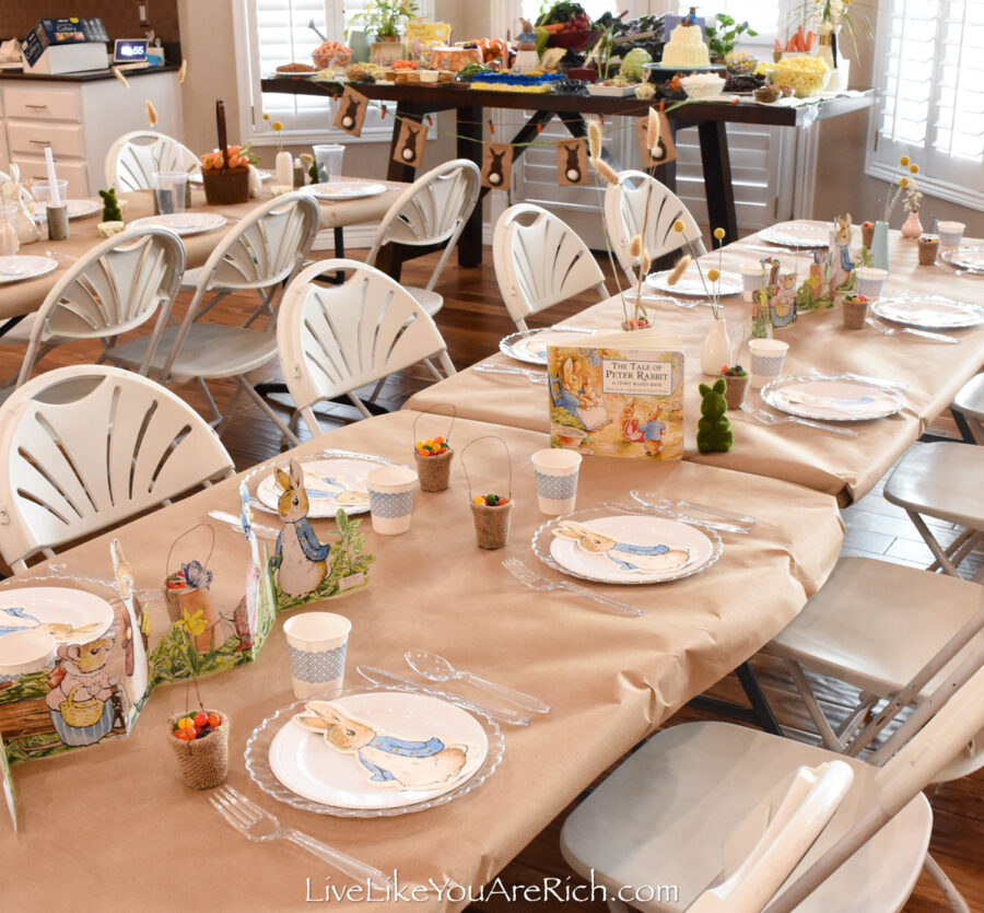Peter Rabbit Kids' Tablescape - Live Like You Are Rich