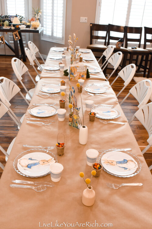 Peter Rabbit Kids' Tablescape - Live Like You Are Rich