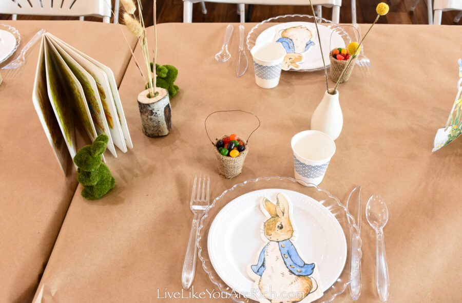 Peter Rabbit Kids' Tablescape - Live Like You Are Rich