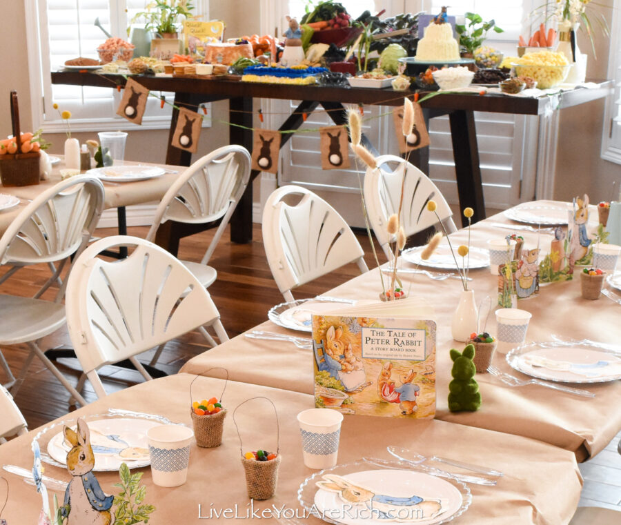 Peter Rabbit Kids' Tablescape - Live Like You Are Rich