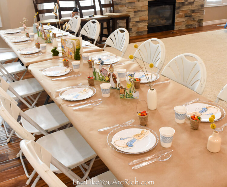 Peter Rabbit Kids' Tablescape - Live Like You Are Rich