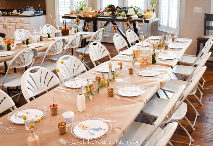 Peter Rabbit Kids' Tablescape - Live Like You Are Rich
