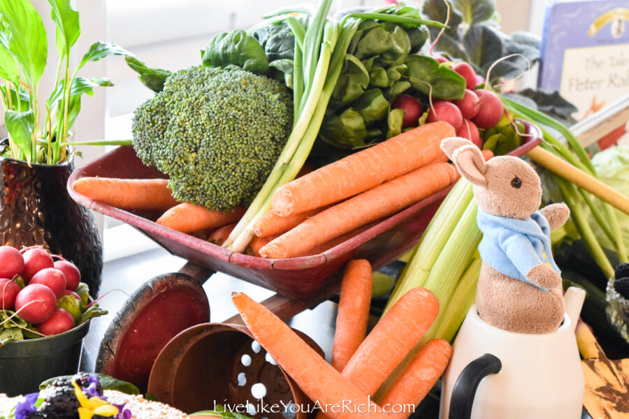 Food and Decor for a Peter Rabbit Party - Live Like You Are Rich