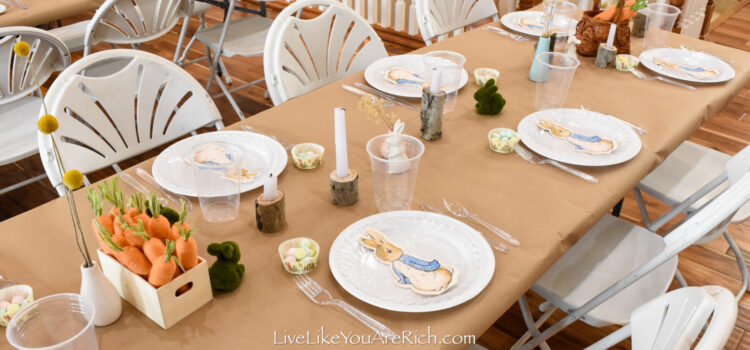 Peter Rabbit Adults' Tablescape - Live Like You Are Rich