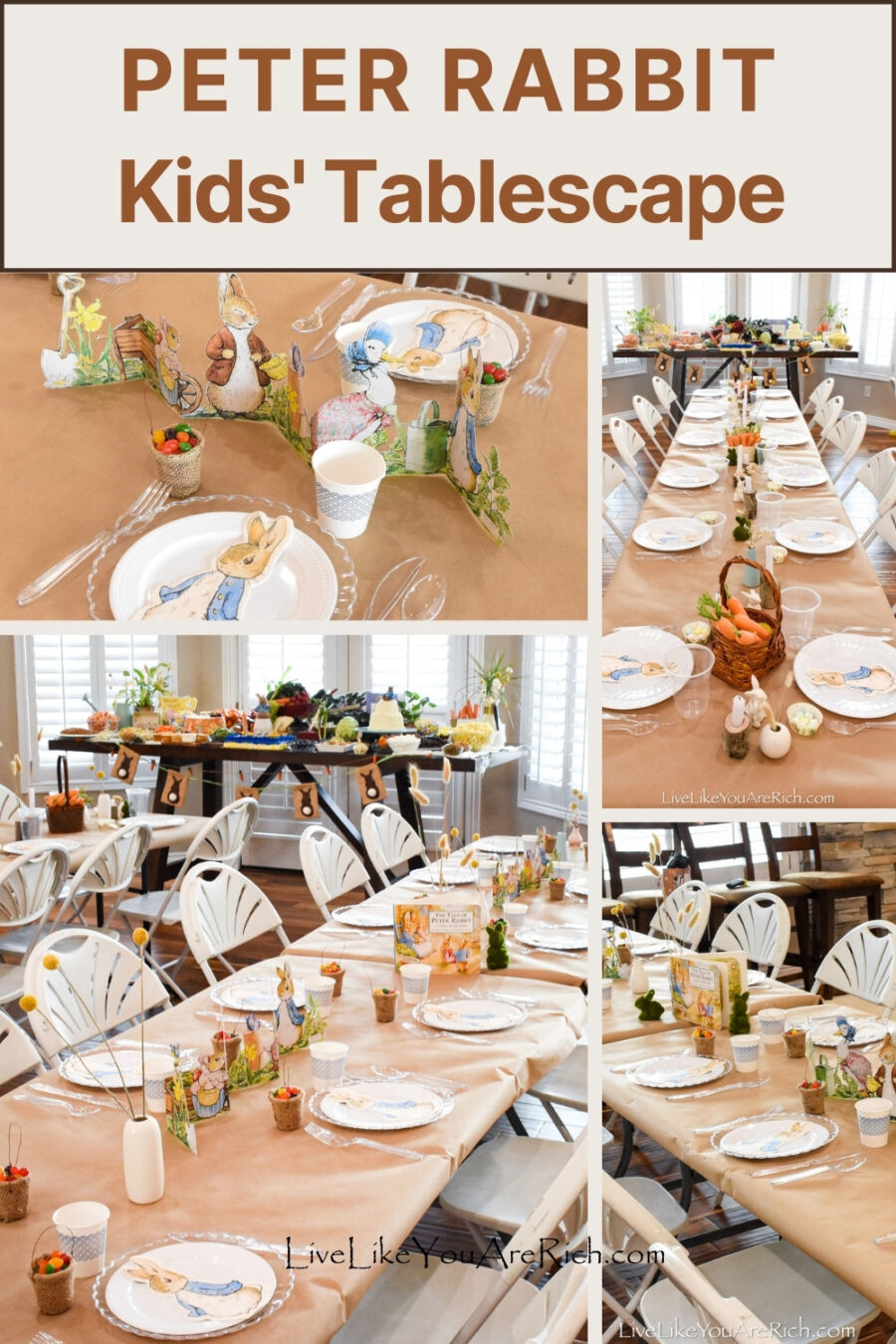 Peter Rabbit Kids' Tablescape - Live Like You Are Rich