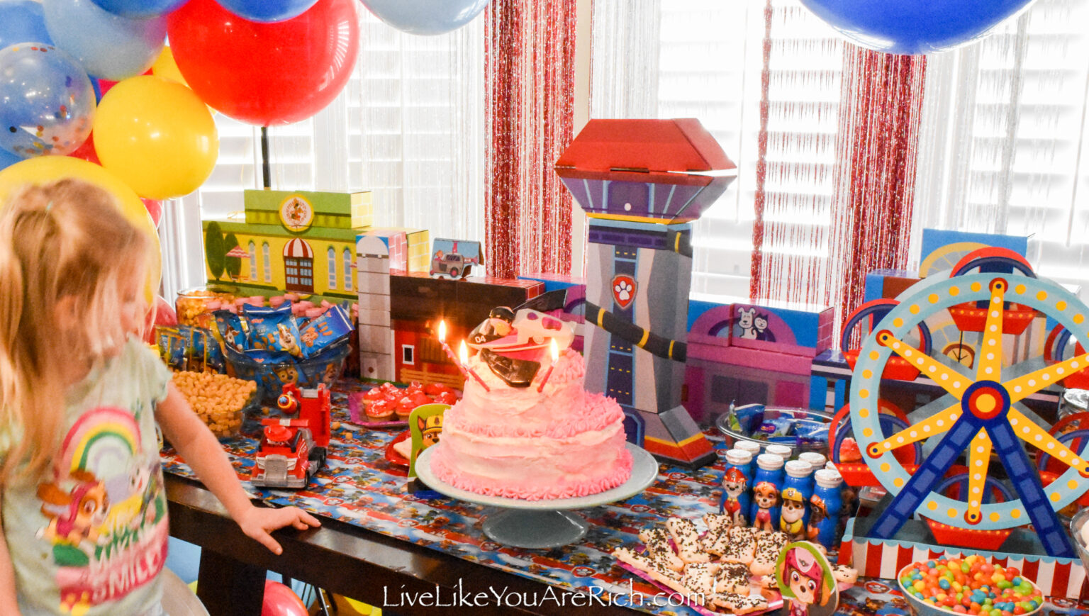 Paw Patrol Sky Cotton Candy Explosion Birthday Cake (Homemade) - Live ...