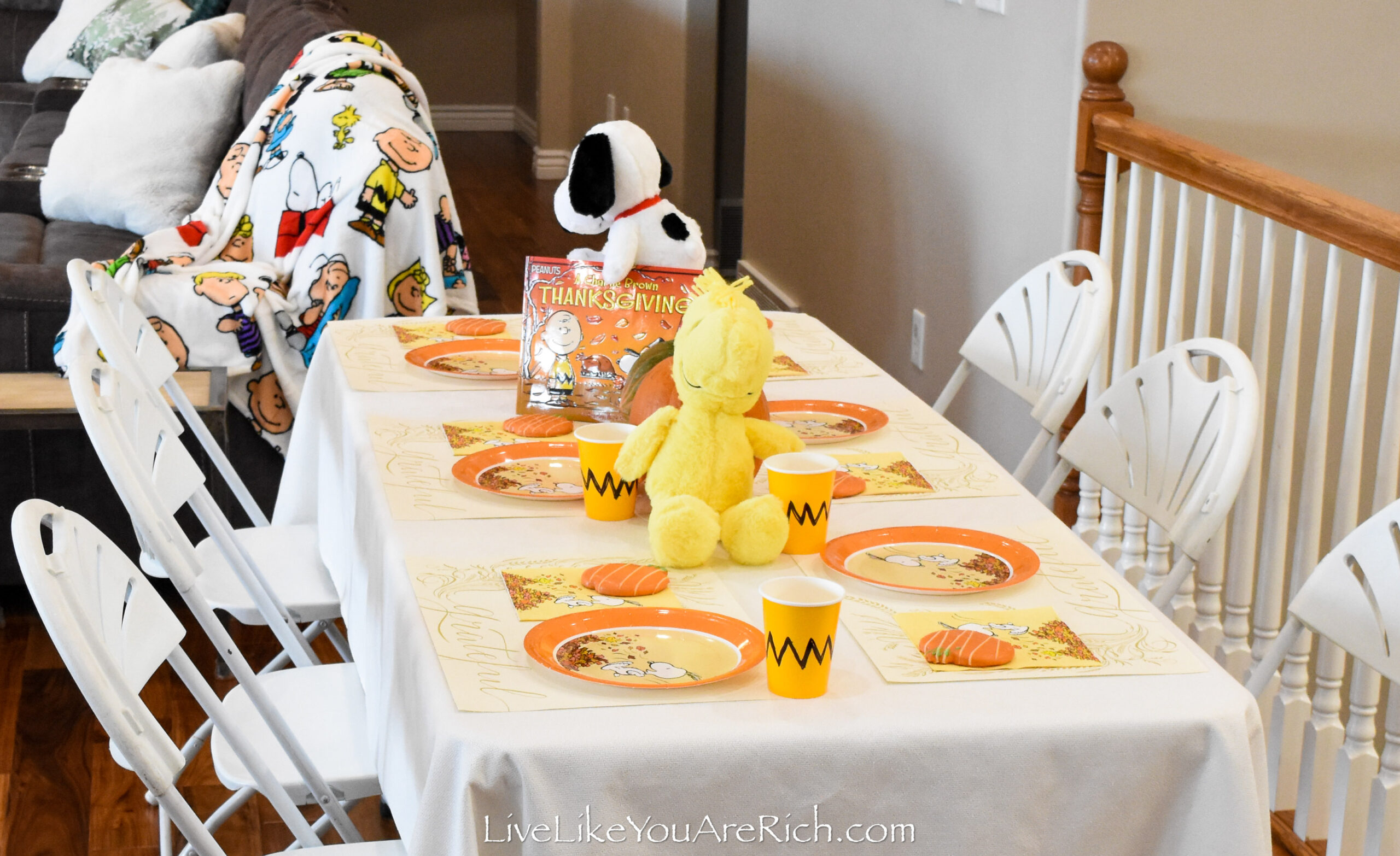 Peanuts Charlie Brown Thanksgiving Kids Tablescape-11 - Live Like You ...