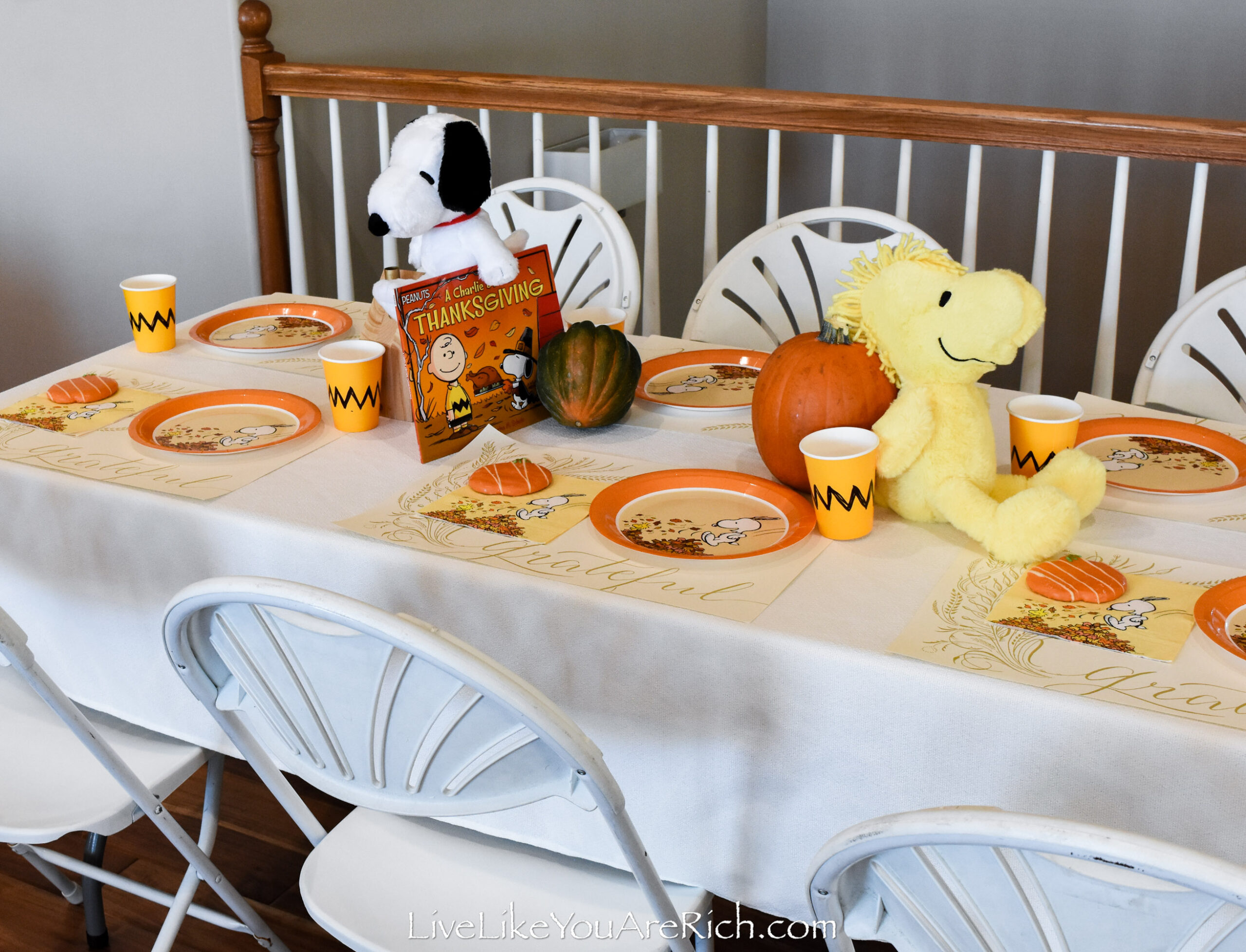 Peanuts Charlie Brown Thanksgiving Kids Tablescape-5 - Live Like You ...