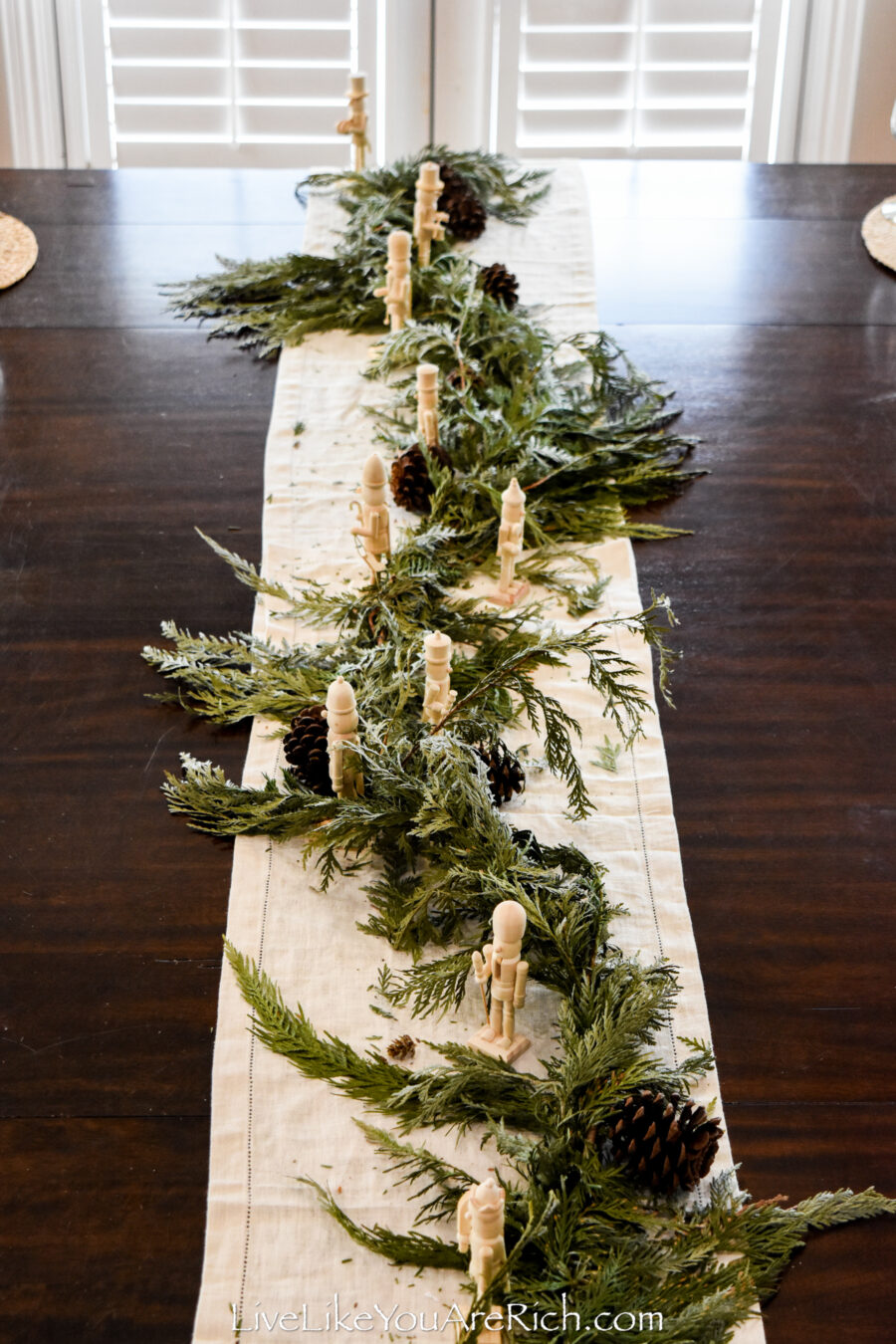 Cedar Garland Tablescape - Live Like You Are Rich