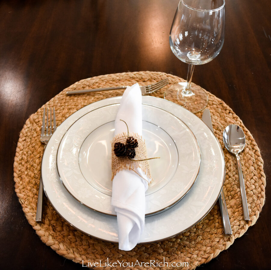 Cedar Garland Tablescape - Live Like You Are Rich