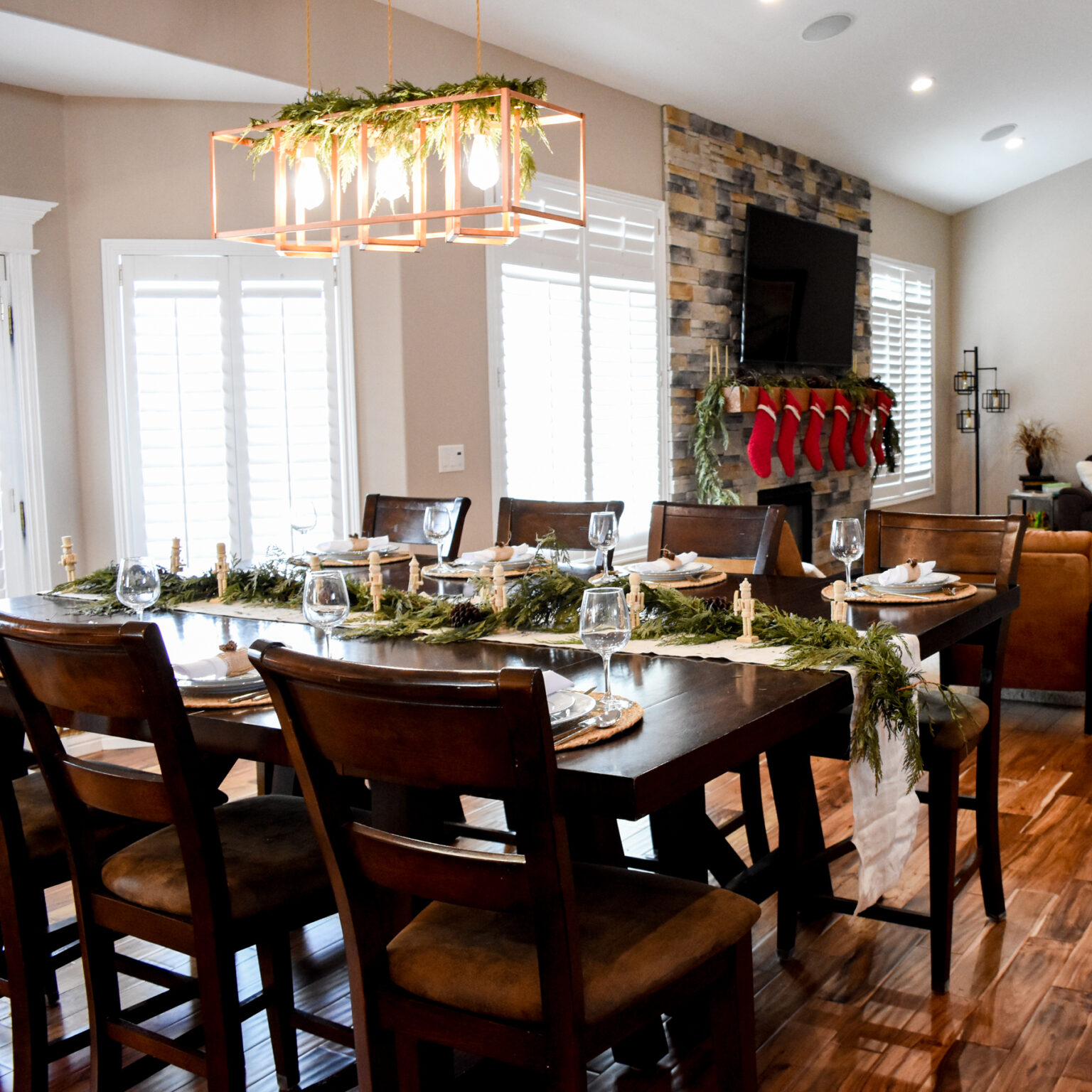 Cedar Garland Tablescape - Live Like You Are Rich