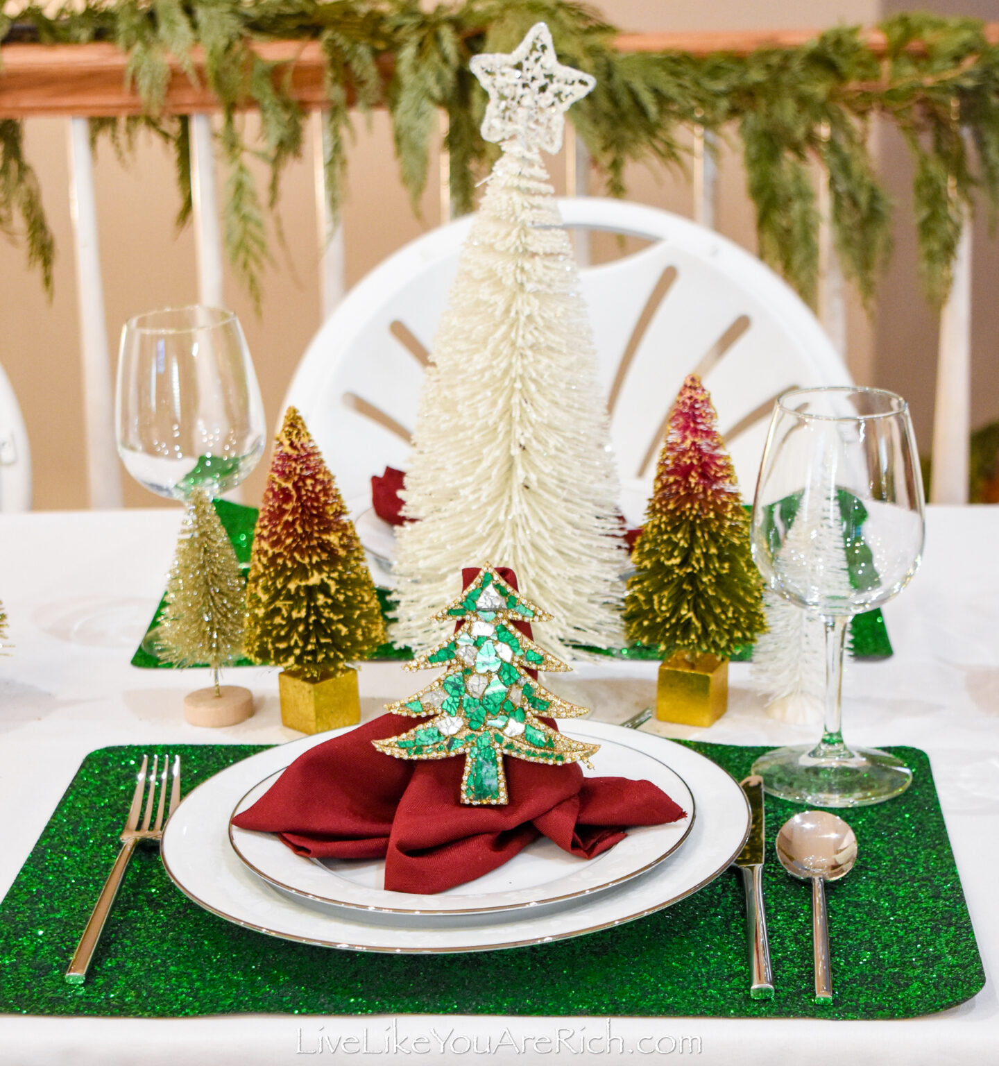 Oh, Christmas Tree Tablescape - Live Like You Are Rich