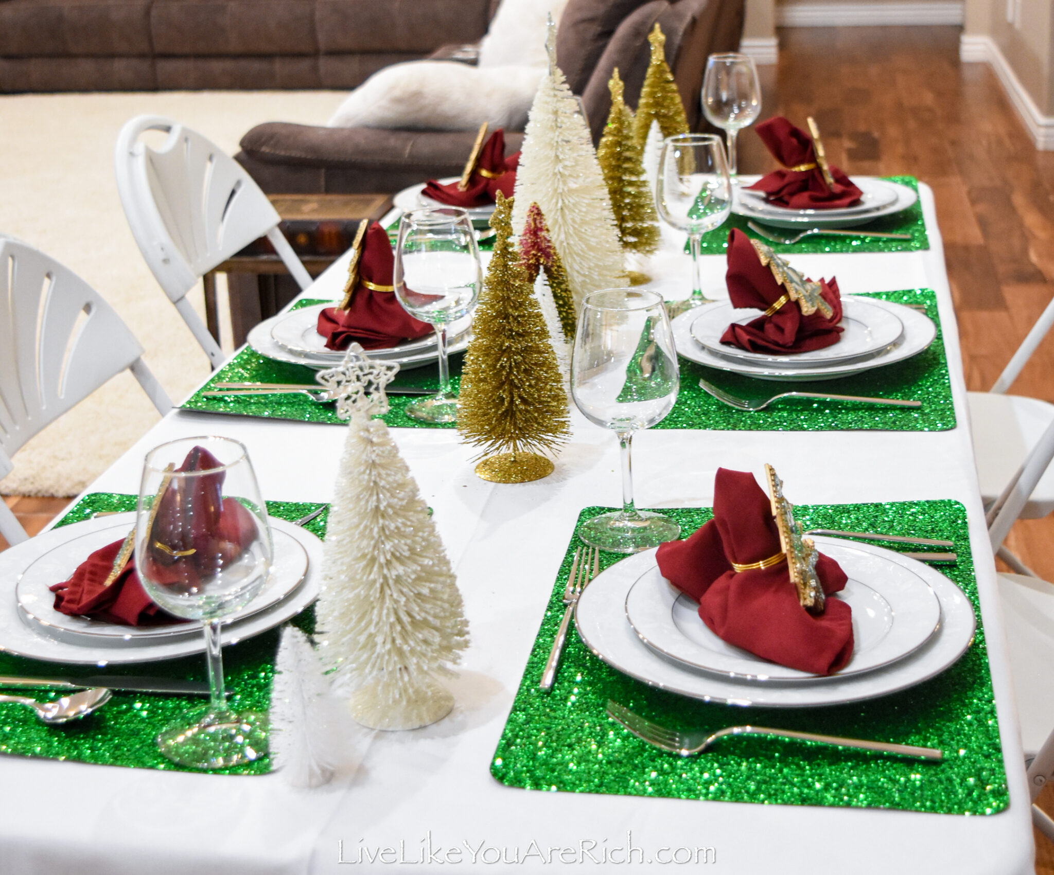 Oh, Christmas Tree Tablescape - Live Like You Are Rich