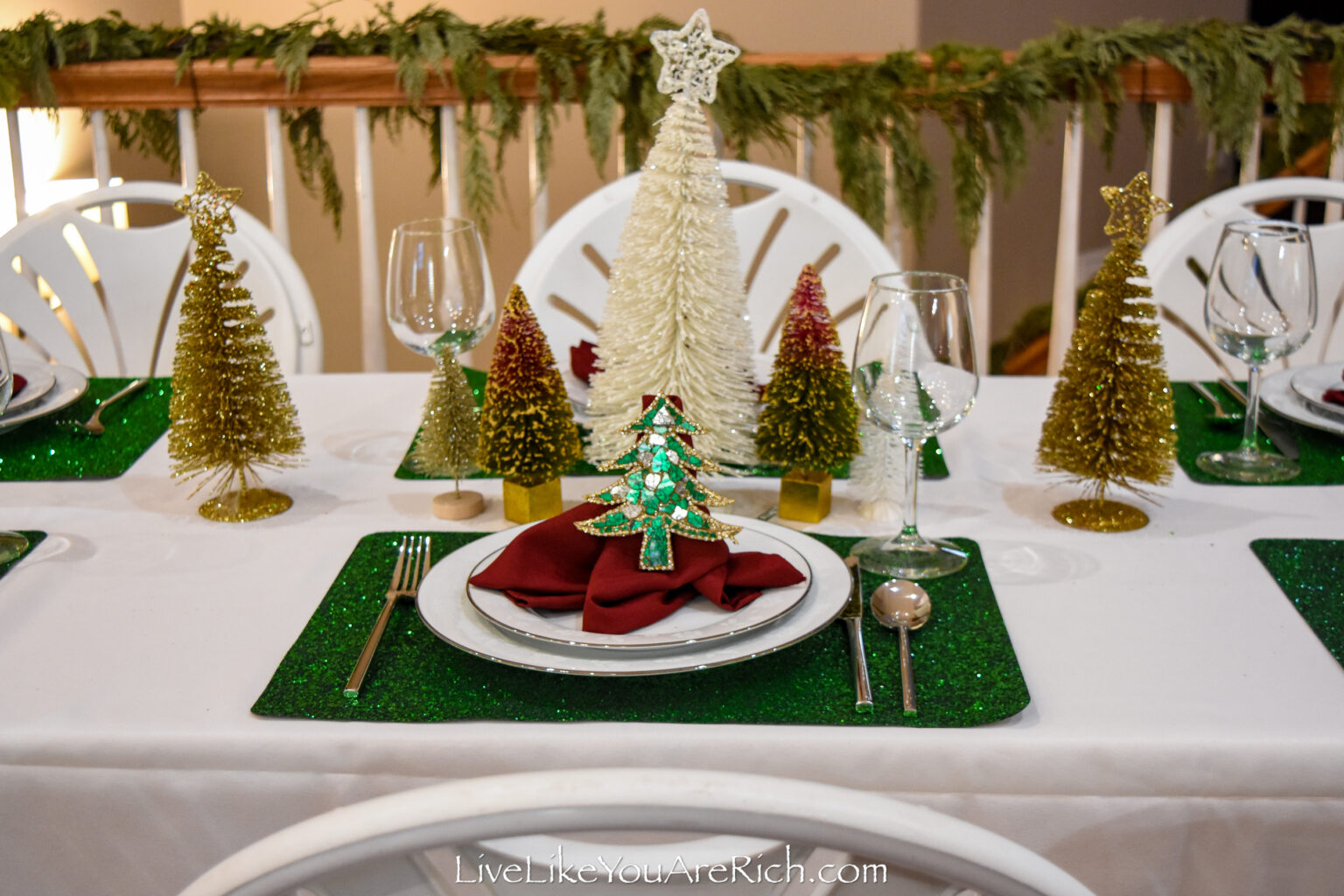 Oh, Christmas Tree Tablescape - Live Like You Are Rich