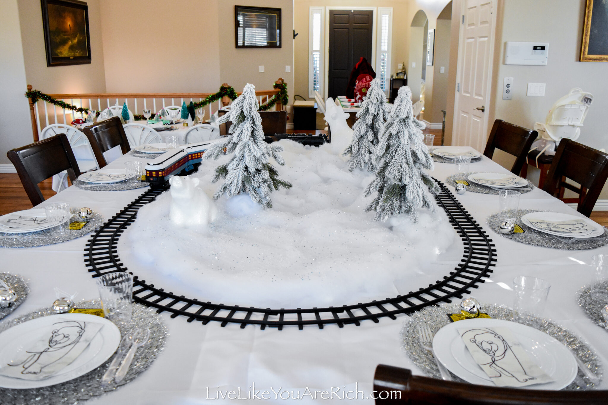 Polar Express Kids' Tablescape - Live Like You Are Rich