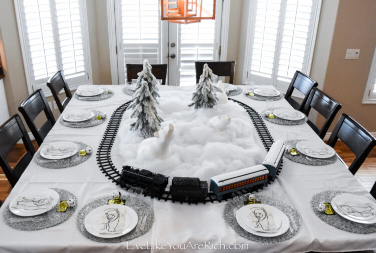 Polar Express Kids' Tablescape - Live Like You Are Rich