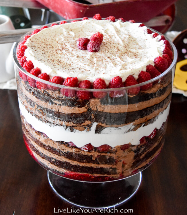 Chocolate Raspberry Trifle Cake-2 - Live Like You Are Rich
