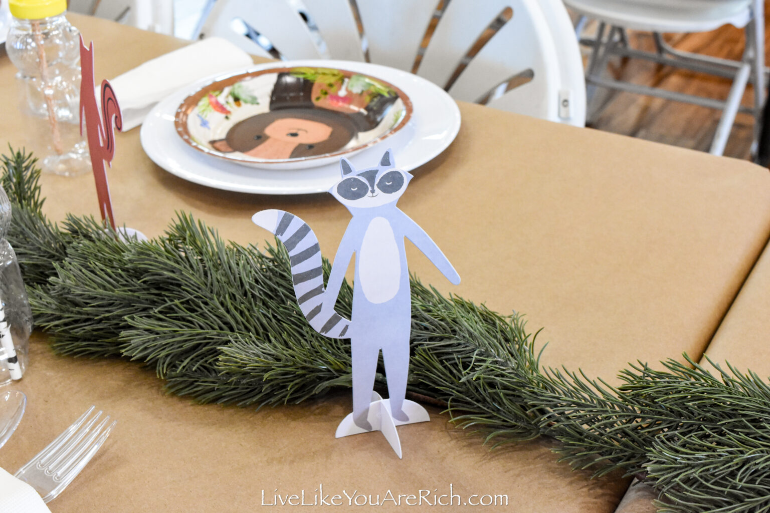 Kids' Woodland Party Tablescape - Live Like You Are Rich