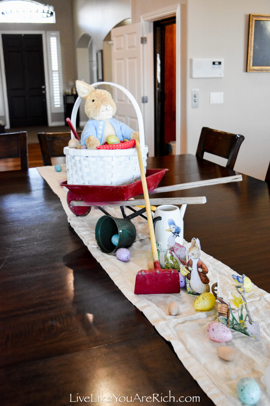 Peter Rabbit Spring Tablescape - Live Like You Are Rich