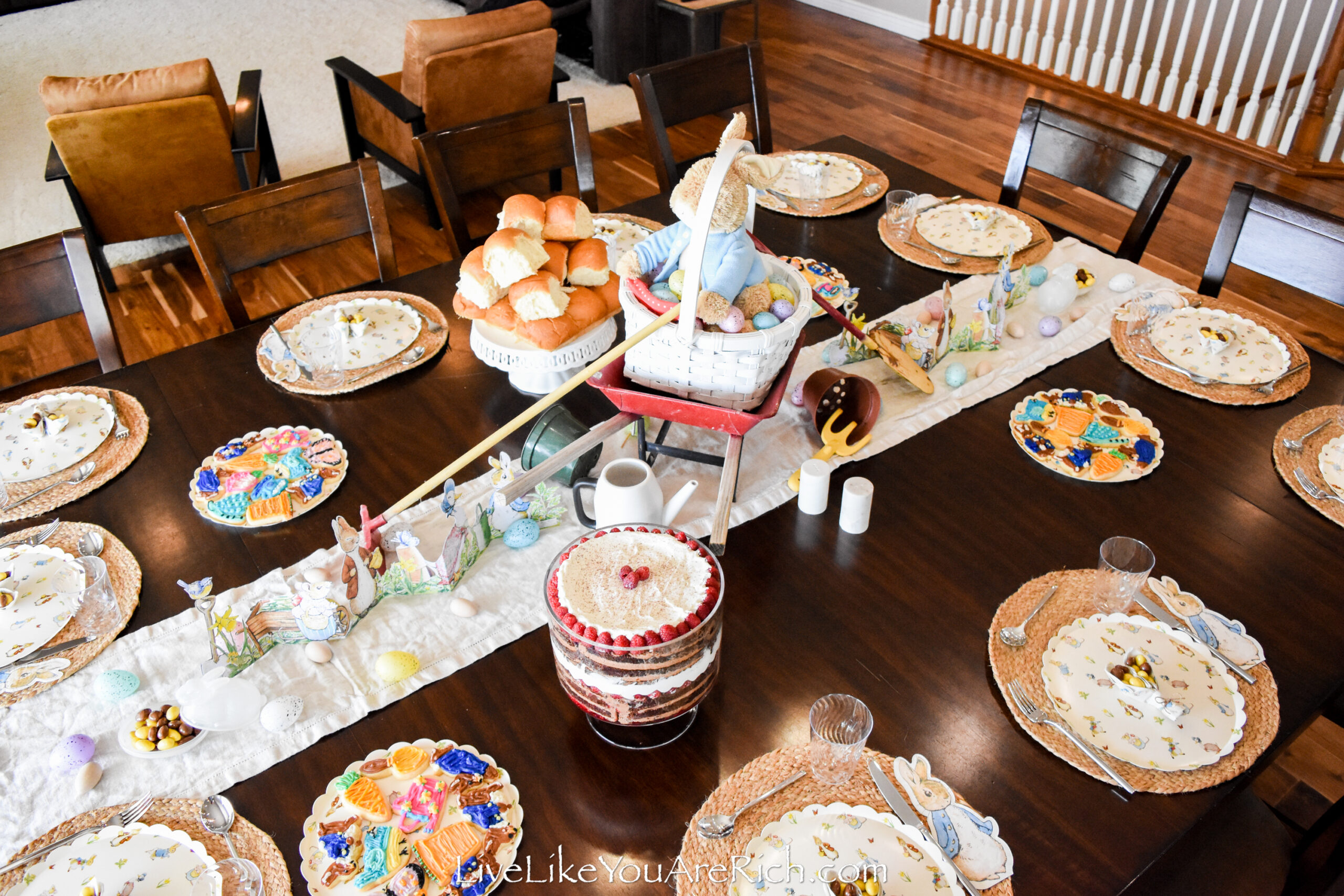 Peter Rabbit Spring Tablescape-6 - Live Like You Are Rich