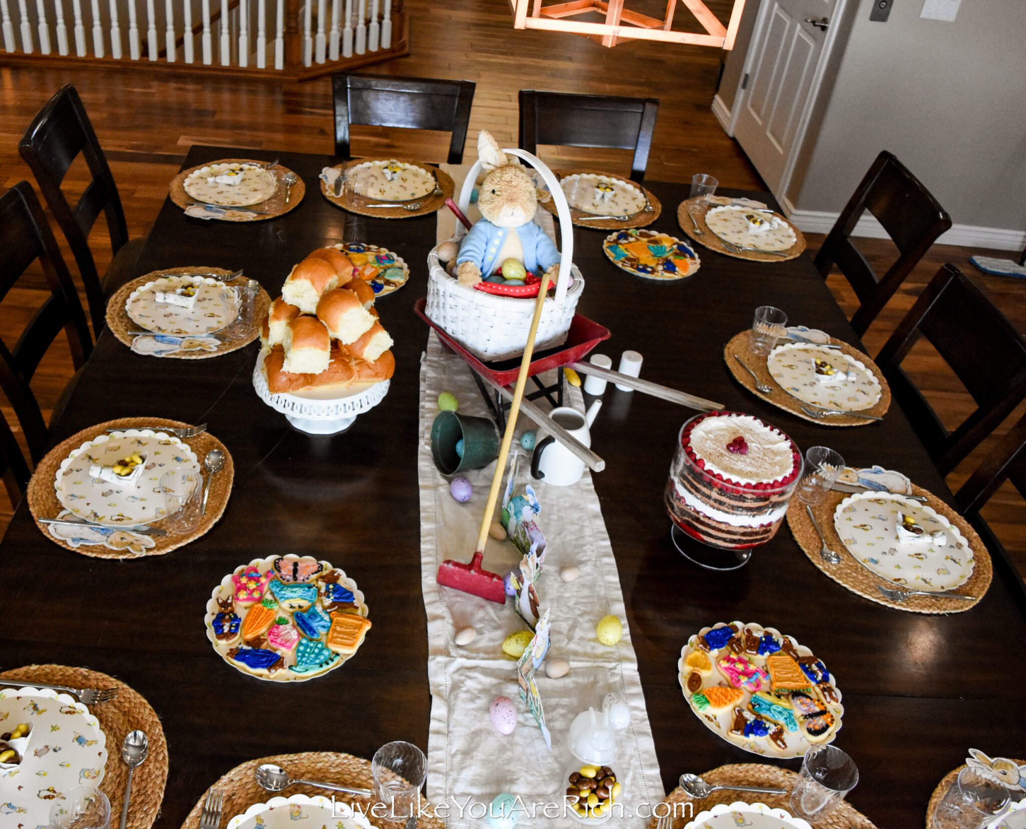 Peter Rabbit Spring Tablescape - Live Like You Are Rich