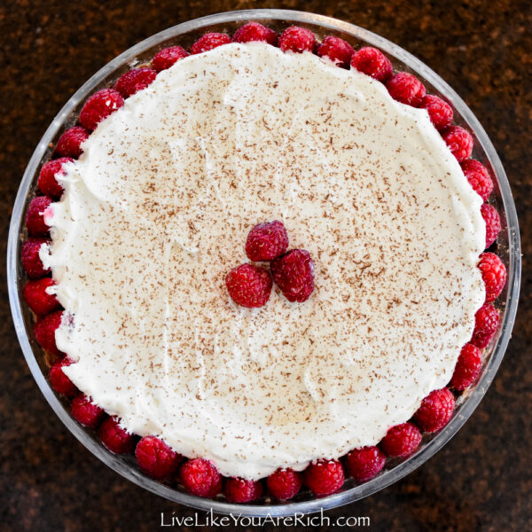 Chocolate Raspberry Cake Trifle - Live Like You Are Rich