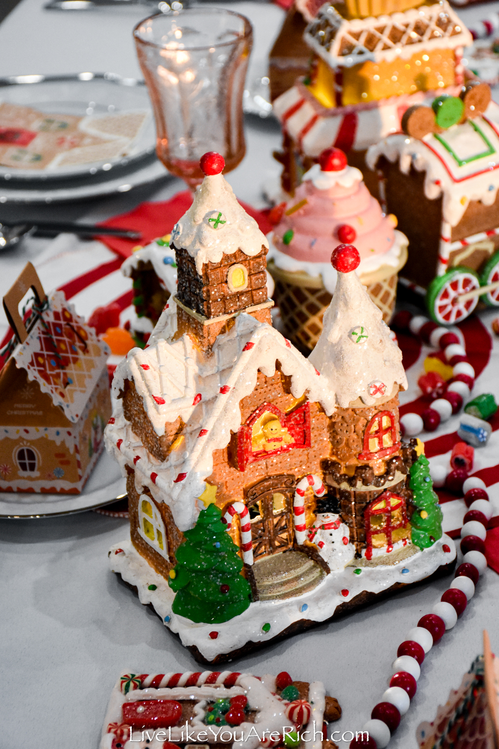 Christmas Tablescape_ Gingerbread house-2 - Live Like You Are Rich