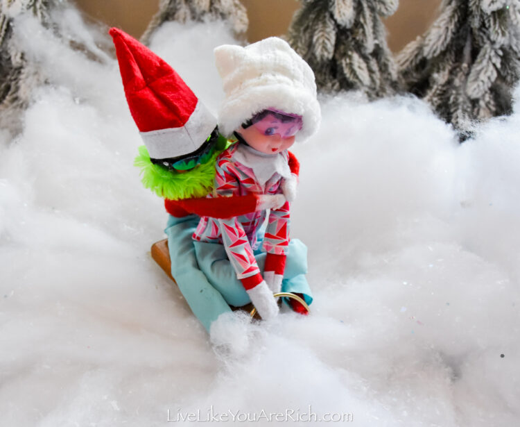 Elf on the Shelf: Sledding - Live Like You Are Rich